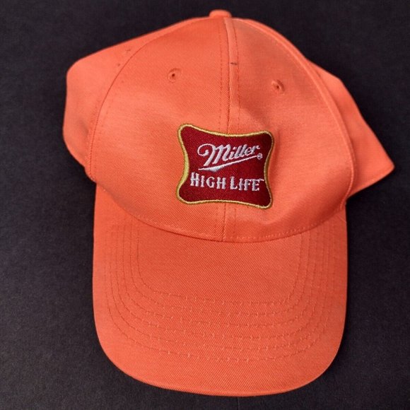 Miller | Accessories | Blaze Orange Miller High Life Osfa Baseball Advertising Cap | Poshmark